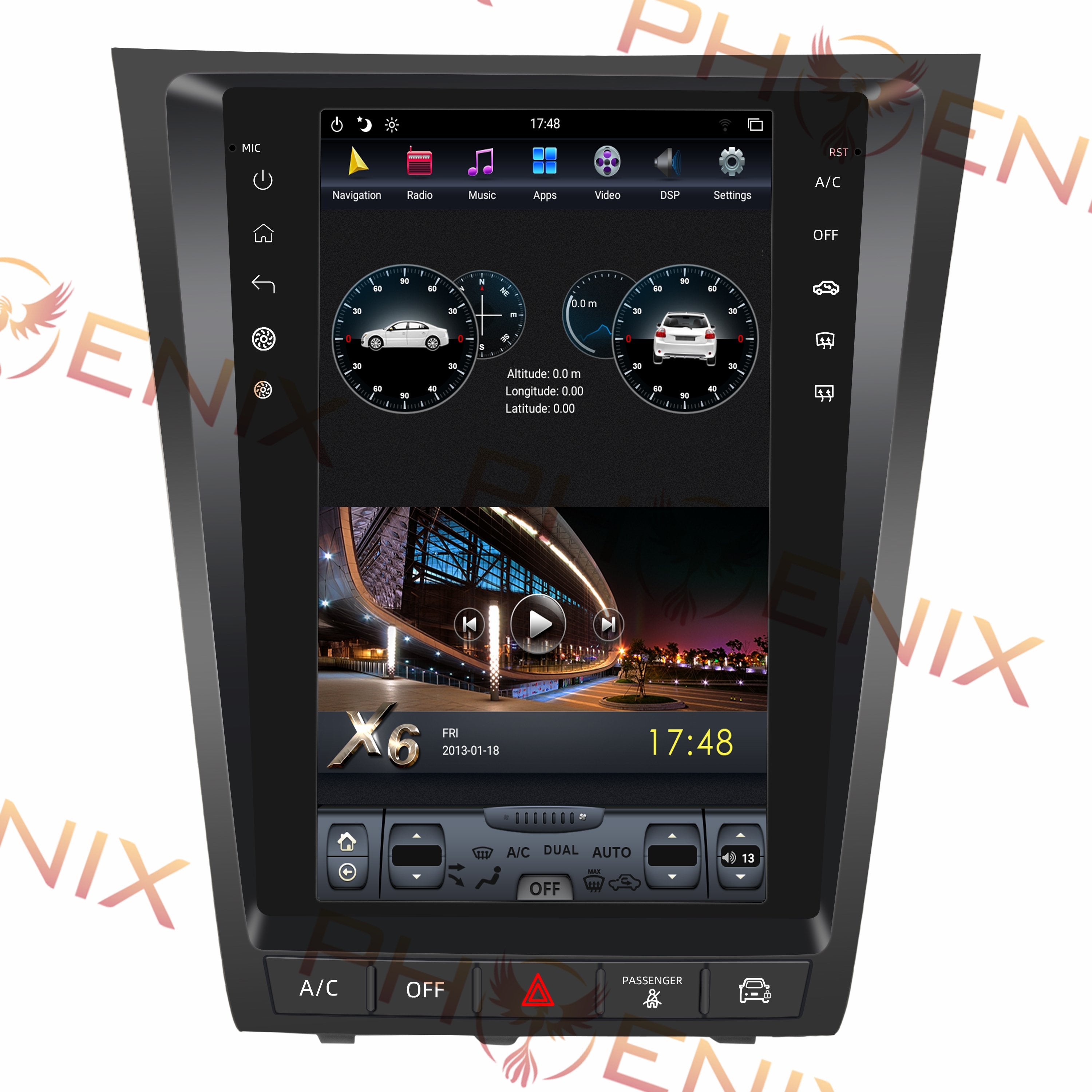 [ PX6 six-core ] 11.8" Tesla-style Android 9 fast boot Navigation Radio ...